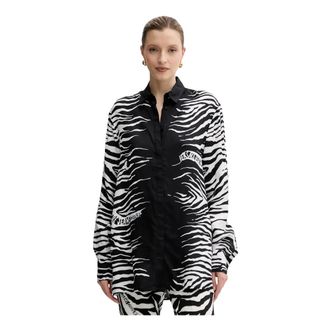 Versace Jeans Couture Klassisches Hemd mit Kragen - - Blouses & Shirts - Damen - Schwarzk - XS