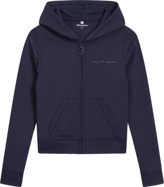 Juicy Couture Damen Ennis Hoodie Kapuzensweatjacke, Sweatjacke mit Kapuze und Rei&szlig;verschluss Kapuzenpullover, Night Sky, S