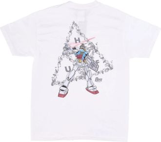 HUF Gundam Triple Triangle Wei&szlig;es T-Shirt - - Tops - Herren - Wei&szlig; - XL