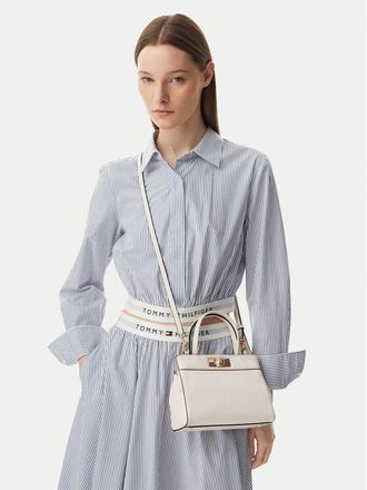 Tommy Hilfiger Handtasche Th Modern Mini Satchel AW0AW18726 Wei&szlig;
