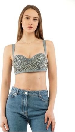 Moschino Femme, Tops, Bleu, Taille: 38 FR Top sans manches