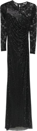 Self Portrait Femme, Robes, Noir, Taille: 34 FR Asymmetric Lace Maxi Dress