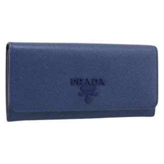 Prada Portefeuille Long Pre-owned - Femme - Pre-owned - Bleu - Taille: ONE Size