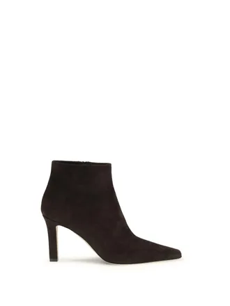 The Row Womens Ankle Boots Nappa Leather Lacquer Brown