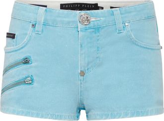 Philipp Plein Femme, Shorts, Bleu, Taille: W25 Denim Hot Pants Biker