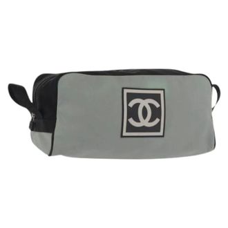 Chanel Sac Vintage en Nylon Pre-owned - Femme - Pre-owned - Gris - Taille: ONE Size