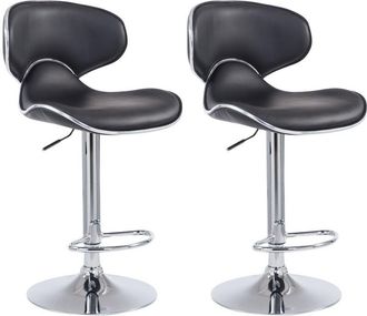 Clp D&eacute;finissez 2 tabourets &eacute;l&eacute;gants et polyvalents avec un design moderne en diff&eacute;rentes couleurs colore : noir