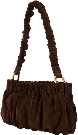 Marni Gathered Calfskin Shoulder Bag - Brown
