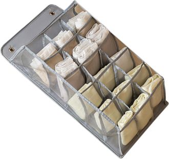 Generic Schrank-Hänge-Unterwäsche-Organizer, Mesh-Oxford-Stoff, PP-Brett, Kleiderschrank-Hänge-Aufbewahrungstasche für BH-Socken, Unterhosen, Unterwäsche-Häng