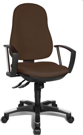 Topstar Topstar 9020AG08, Trend SY 10, Bürostuhl, Schreibtischstuhl, ergonomisch, mit Armlehnen, Bezugsstoff dunkelbraun