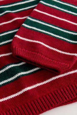 Next Polokragenpullover Gestreifter Co-Ord Polopullover, Kurzgr&ouml;&szlig;e (1-tlg)