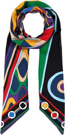 Pucci Seidenschal mit Print - Blau