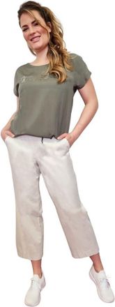 Stehmann Fenja2-658, leichte, stretchige Culotte mit seitlichen Taschen Gr&ouml;&szlig;e 38, Farbe Kalk Light