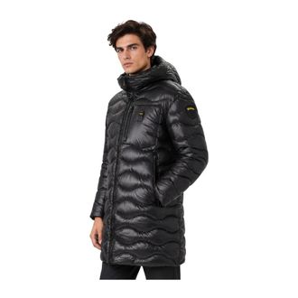 Blauer Impermeabile Da Donna Lunga con Cappuccio - - Jackets - Herren - Schwarzk - 2XL