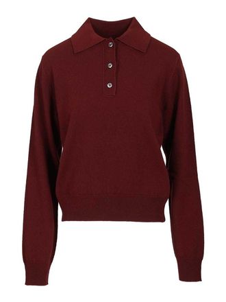 Maison Margiela Poloshirt - Dunkelrot