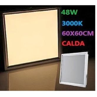 Trade Shop Trade Shop Traesio - Trade Shop - LED-Lampenpanel quadratisch 48W Einbau 220V kalt warm weiss 60x60cm