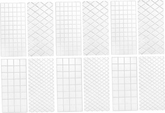 Cabilock 12stücke Fondant-abdruckmatten Mit Gitterstruktur Dekorationsformen Für Kuchen Schokolade Und Gebäck Prägeform Zum Einfachen Lösen Und Reinigen
