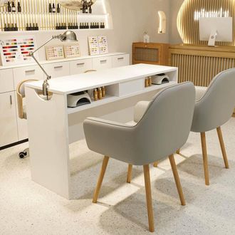 Generic Manicure Table Station Modern Nail Desk with Storage Drawers Professional Spa Salon Nail Beauty Workfor Nail Techs Wooden Makeup Dressing Multipurpose