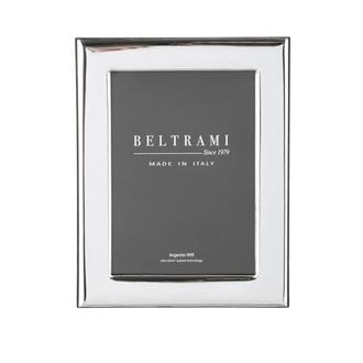 BELTRAMI Beltrami 1 KLASSISCHE SMOOTH SCHMALLE FOTOLISTE 9X13 CM, Holz Miro Silber Metall Glas Karton