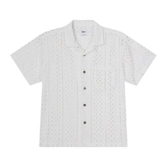 Obey Kurzarm Hemd mit Lochstickerei - - Shirts - Herren - Wei&szlig; - M