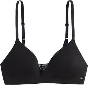 Tommy Hilfiger Soutien-gorge triangle uni &agrave; d&eacute;tail dentelle