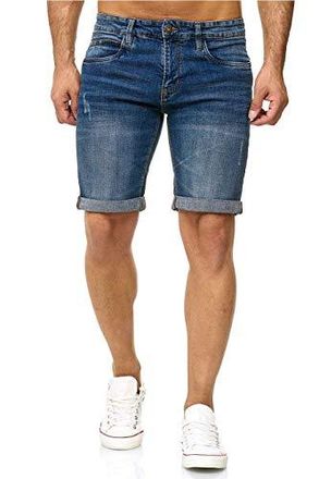 Indicode Short en jean Kaden, Indigo moyen., L