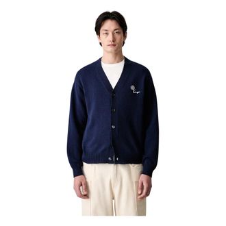 Kenzo Tulpen-Bestickter Cardigan - - Knitwear - Herren - Blau - L