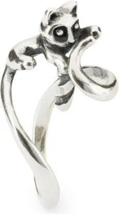 Trollbeads Petite bague fantaisie chaton, 51, M&eacute;tal pr&eacute;cieux, Aucune pierre pr&eacute;cieuse