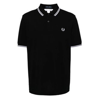 Comme Des Gar&ccedil;ons Schwarzes Baumwoll-T-Shirt mit Logo-Print - - Tops - Herren - Schwarzk - XL