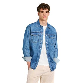Pepe Jeans London Herren Regular Shirt PM308584 Jeanshemd, Blue (Denim-MS3), XS