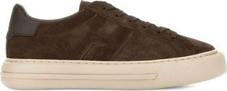 Hogan Homme, Chaussures, Brun, Taille: 40 EU Suede Lace-Up Baskets