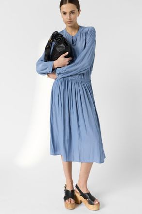 Gerard Darel Jupe satin&eacute;e pliss&eacute;e - JULIAH - Bleu ciel