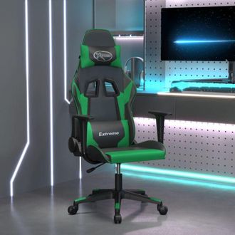 vidaXL Gaming-Stuhl Schwarz und Gr&uuml;n Kunstleder vidaXL25771