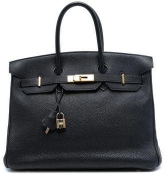 Herm&egrave;s Crossbody Bags - Togo Birkin Retourne 35 - Gr. unisize - in Schwarz - f&uuml;r Damen