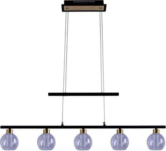 N&auml;ve Suspension suspension plafonnier LED salle &agrave; manger lumi&egrave;re verre 5 lampes L90cm