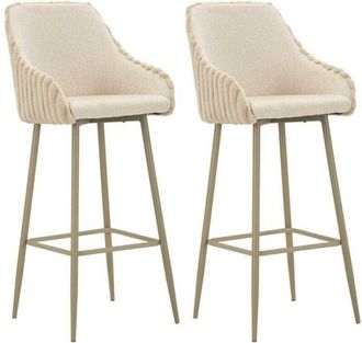 Mauro Ferretti Fauteuil de bar en tissu et m&eacute;tal Alaska (Lot de 2)