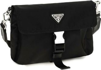 Prada Mens Black Recycled Polyamide Shoulder Bag