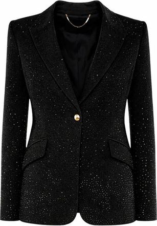 Nenette Femme, Vestes, Noir, Taille: 36 FR Giacca monopetto full strass
