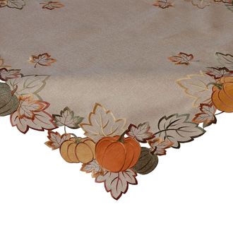 Matches 21 Tischdecke Herbst 85 x 85 cm quadratisch elegant mit Kürbis-Motiv - Tischdeko für Küche & Tisch