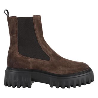 Hogan Brauner Wildleder Chelsea Stiefel - - Shoes - Damen - Braun - 40 EU