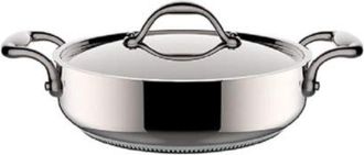 Lagostina Accademia - Schmortopf niedrig 2 Griffe aus Stahl mit Deckel 26 cm - 3,3 l - Lagofusion - geeignet f&uuml;r Induktionsherde