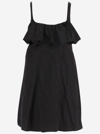 Chlo&eacute; Womens Mini Dress Technical Satin Black Cotton