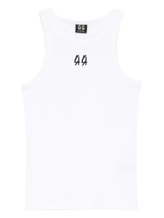 44 Label Group gilet à logo brodé - Blanc