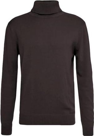 Brave Soul Pull &agrave; col roul&eacute; pour homme Hume, Marron chocolat (Bitter Chocolate), L