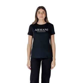A|X Armani Exchange Regular Fit T-Shirt mit Metall-Logo - - Tops - Damen - Schwarzk - L