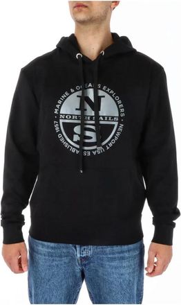 North Sails Homme, Sweatshirts et sweats à capuche, Noir, Taille: 2XL Logo Sweat à capuche