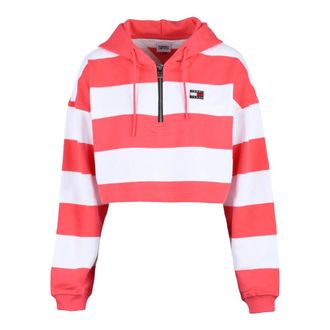 Tommy Jeans Femme, Sweatshirts et sweats &agrave; capuche, Multicolore, Taille: 36 FR Felpa Corta SweaT-shirt