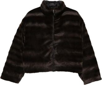 Balenciaga veste de ski &agrave; fermeture zipp&eacute;e - Marron
