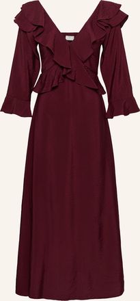 Kaffe Maxikleid Mit Volants Kaelsie rot