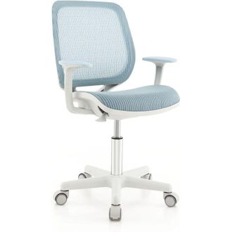Costway Costway - Kinder Schreibtischstuhl 360&deg; drehbar, Sitzh&ouml;he 43-55cm h&ouml;henverstellbar, Jugendstuhl ergonomisch mit Rollen, Drehstuhl B&uuml;rostuhl mit